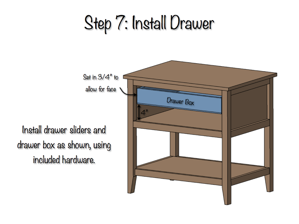 DIY Bedside Table with Drawer and Shelf | Free Plans