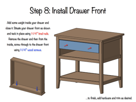 DIY Bedside Table with Drawer and Shelf | Free Plans