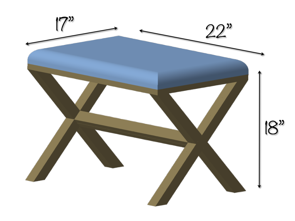 DIY Upholstered X-Bench | Free Plans | Rogue Engineer