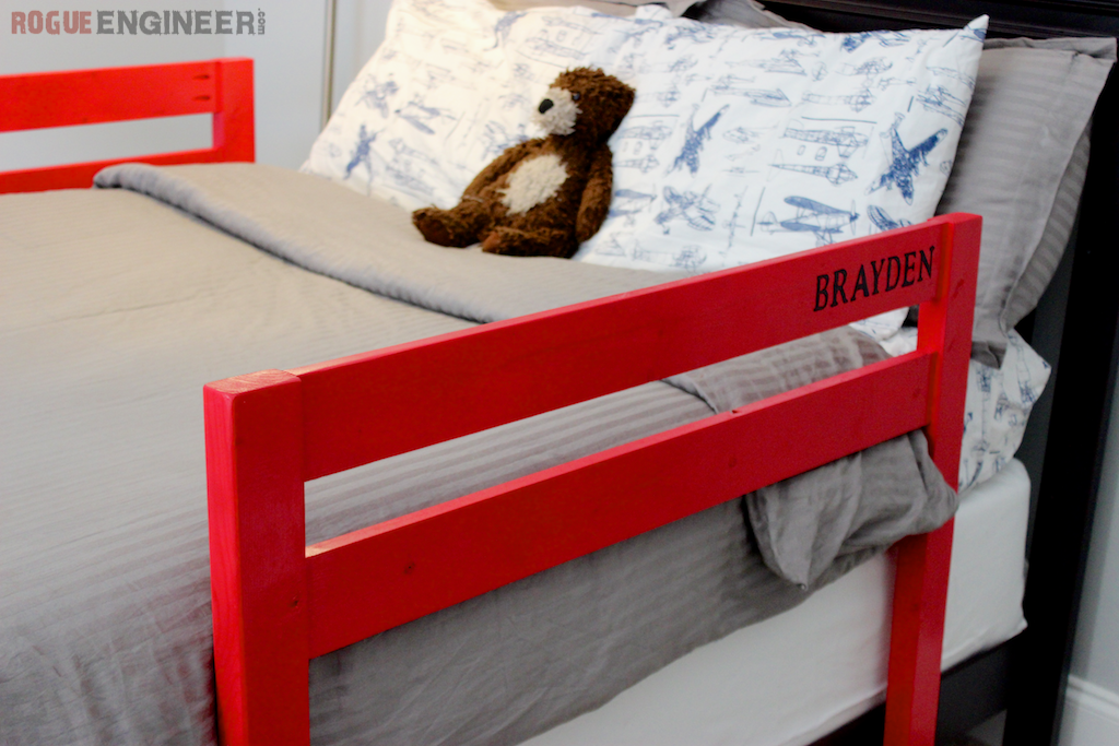DIY Toddler Bed Rail Free Plans Built For Under 15
