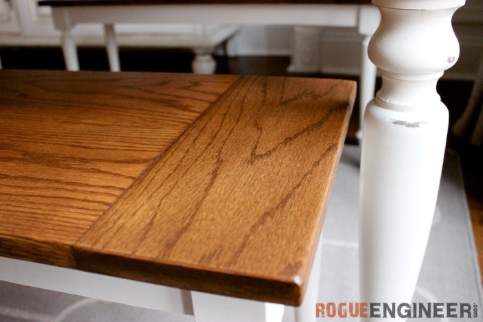 DIY Solid Oak Farmhouse Table | Free & Easy Plans