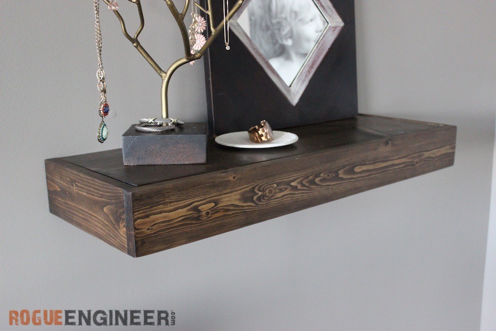 DIY Secret Floating Shelf - Free Plans - Rogue Engineer