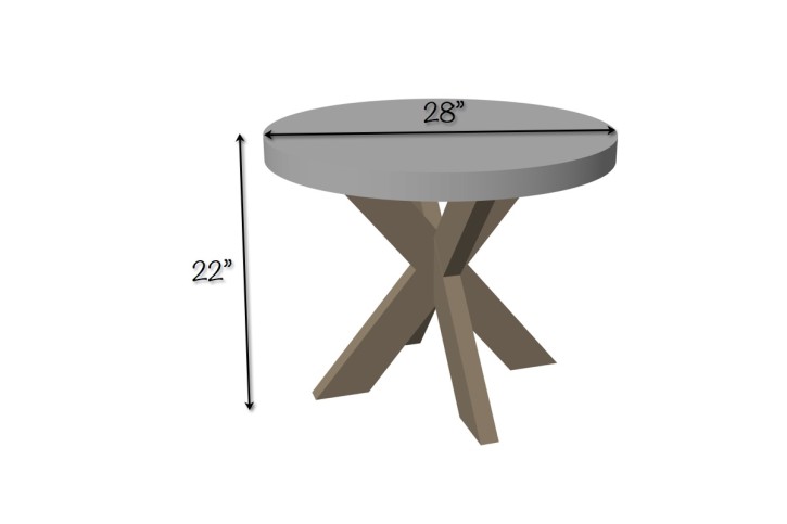 DIY X-Brace Side Table w/ Concrete Top - Free & Easy Plans