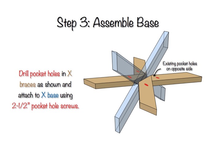 DIY X-Brace Side Table w/ Concrete Top - Free & Easy Plans