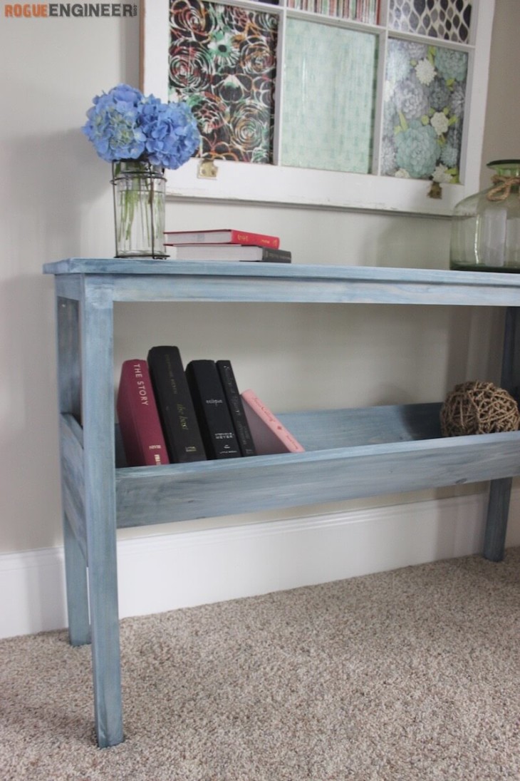Book Rack Console Table { Free DIY Plans } Rogue Engineer