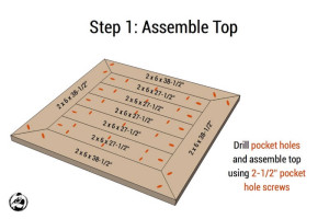 Square Coffee Table w/ Planked Top { Free DIY Plans }