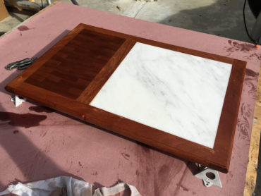 Cutting Board w/ Marble Cheese Plate { by Rogue Engineer }