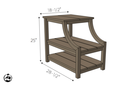 DIY Curved Leg Side Table Plans - Rogue Engineer
