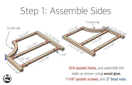 DIY Curved Leg Side Table Plans - Rogue Engineer