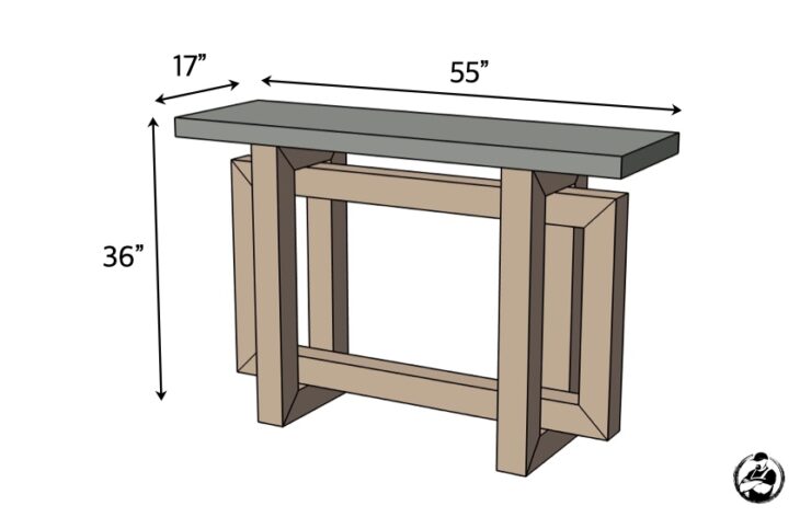 Concrete Top Console Table » Rogue Engineer