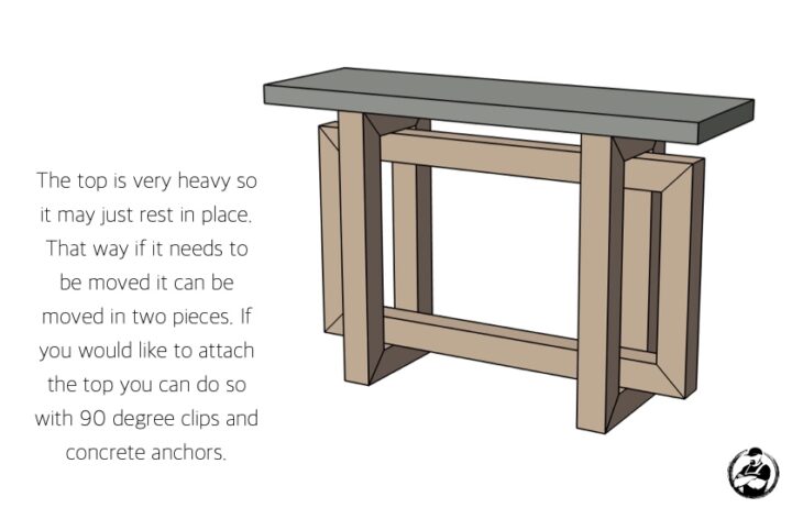 Concrete Top Console Table » Rogue Engineer