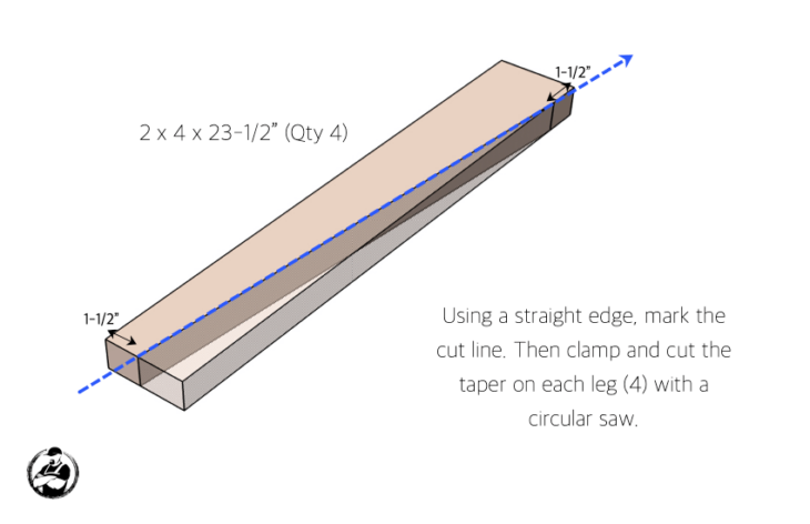 Tapered Leg Side Table » Rogue Engineer