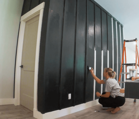 Board and Batten Feature Wall + Personalized Sign » Rogue Engineer