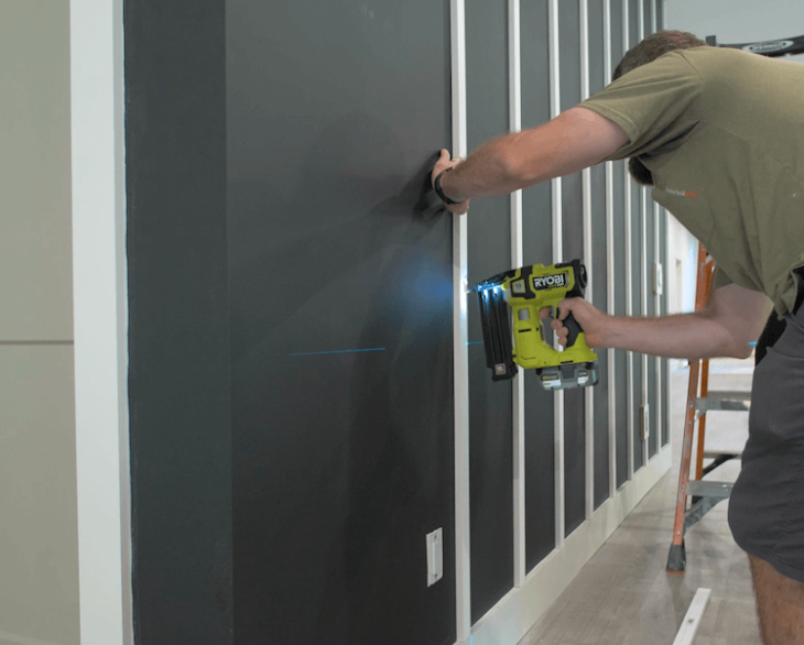 Board and Batten Feature Wall + Personalized Sign » Rogue Engineer