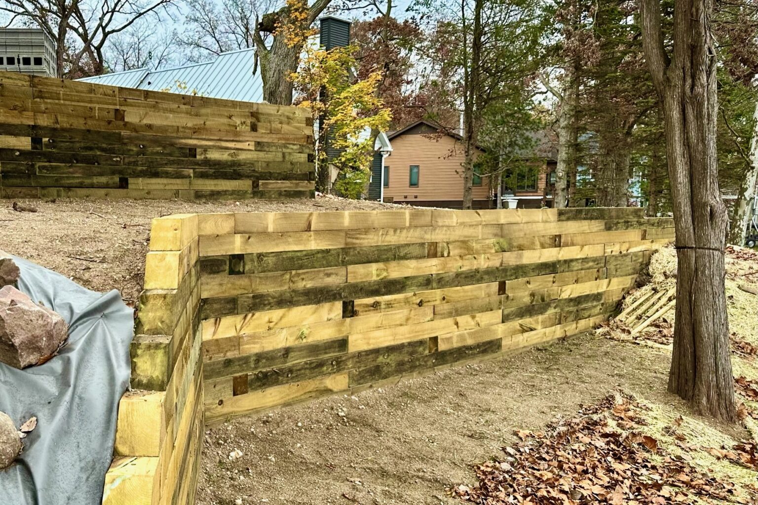 Landscape Timber Retaining Wall » Rogue Engineer