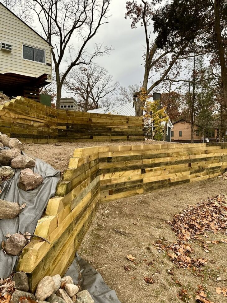 Landscape Timber Retaining Wall » Rogue Engineer