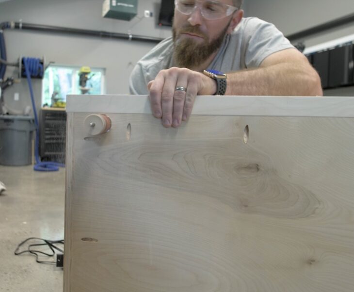 DIY Nightstand Build: Fluted Drawer Front and Slide-Out Shelf