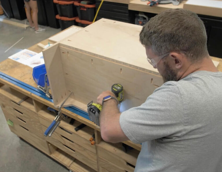 DIY Nightstand Build: Fluted Drawer Front and Slide-Out Shelf