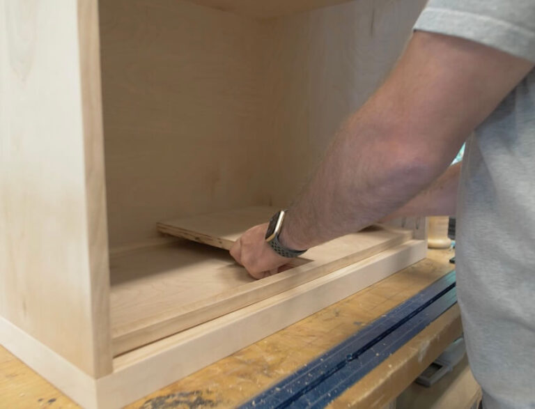 DIY Nightstand Build: Fluted Drawer Front and Slide-Out Shelf