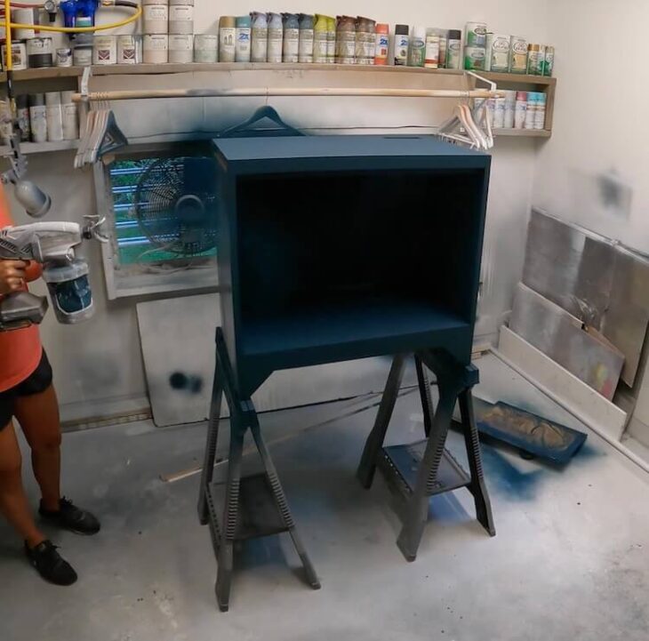 DIY Nightstand Build: Fluted Drawer Front and Slide-Out Shelf